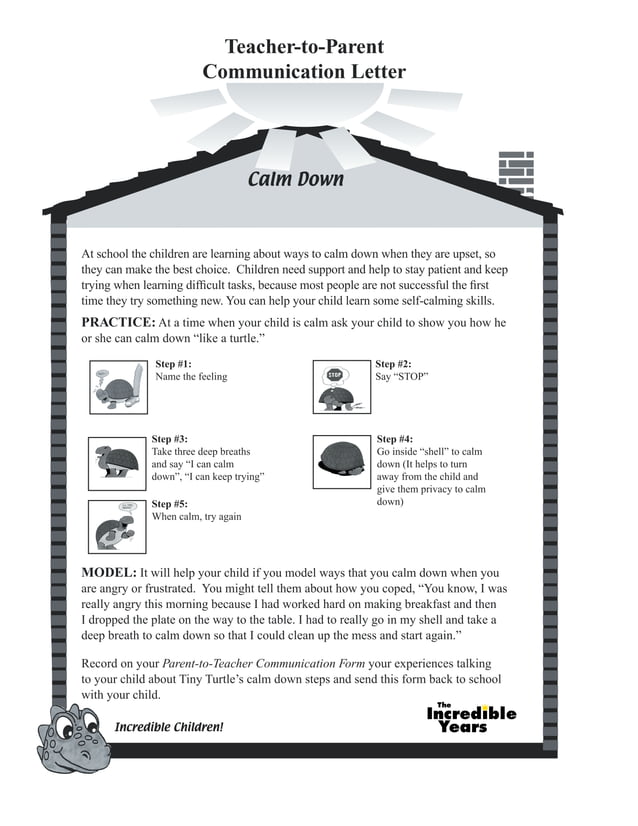 Teacher-Parent-letters_black.pdf | Parenting Children Aged 4-11 | Parenting