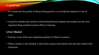 Teacher qualities ppt | PPTX