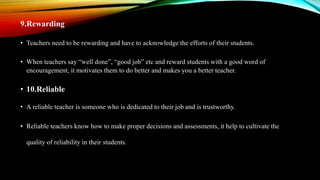 Teacher qualities ppt | PPTX