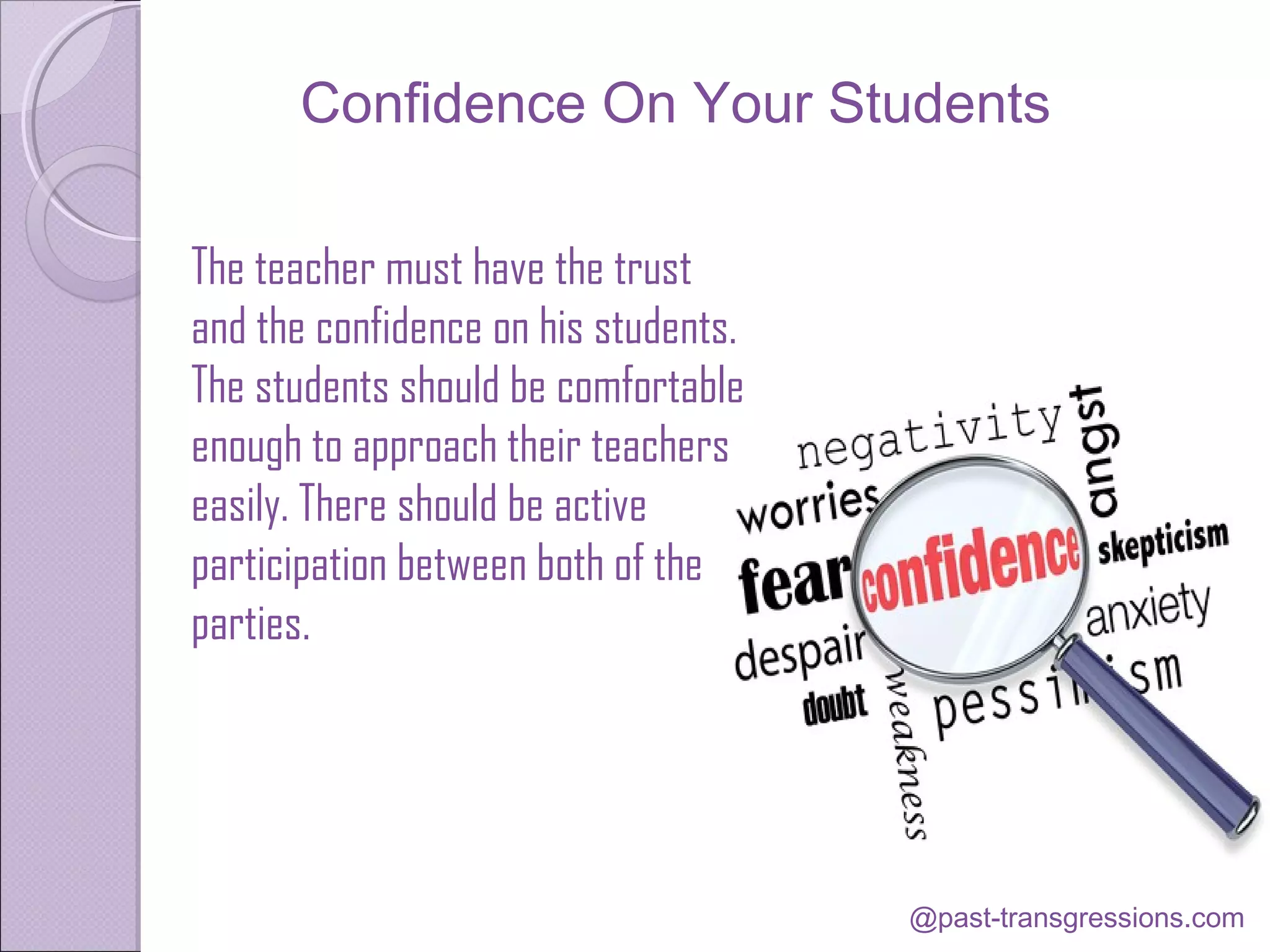 5 Tips To Maintain A Proper Teacher-Student Relationship | PPT