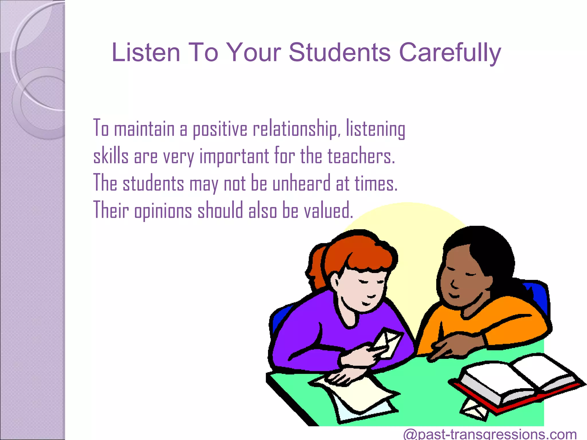 5 Tips To Maintain A Proper Teacher-Student Relationship | PPT