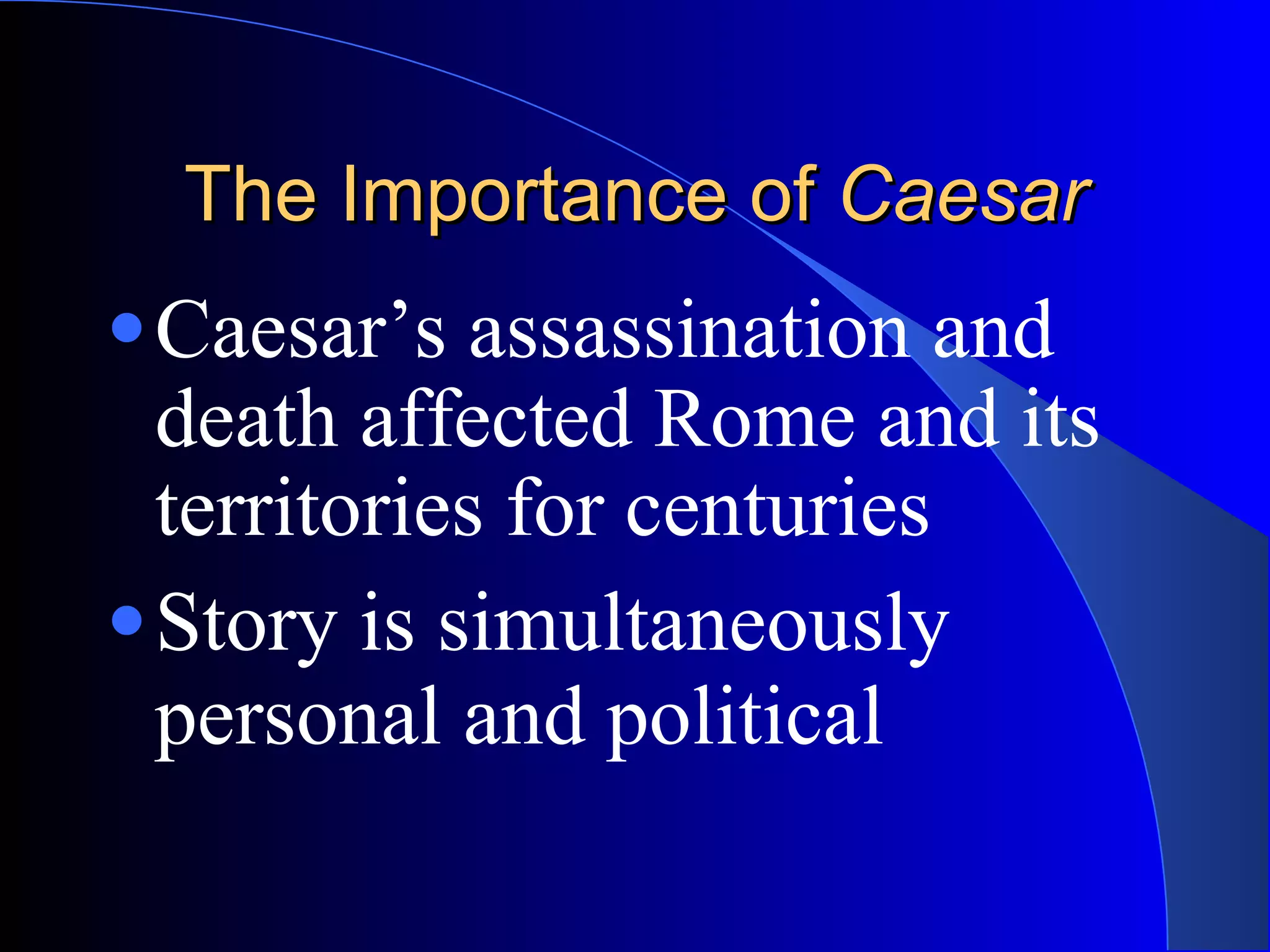 Shakespeare's Julius Caesar Background | PPT