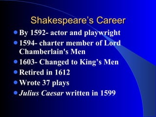 Shakespeare's Julius Caesar Background | PPT