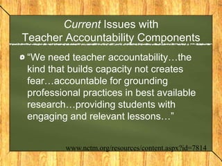 Teacher accountability research powerpoint | PPTX