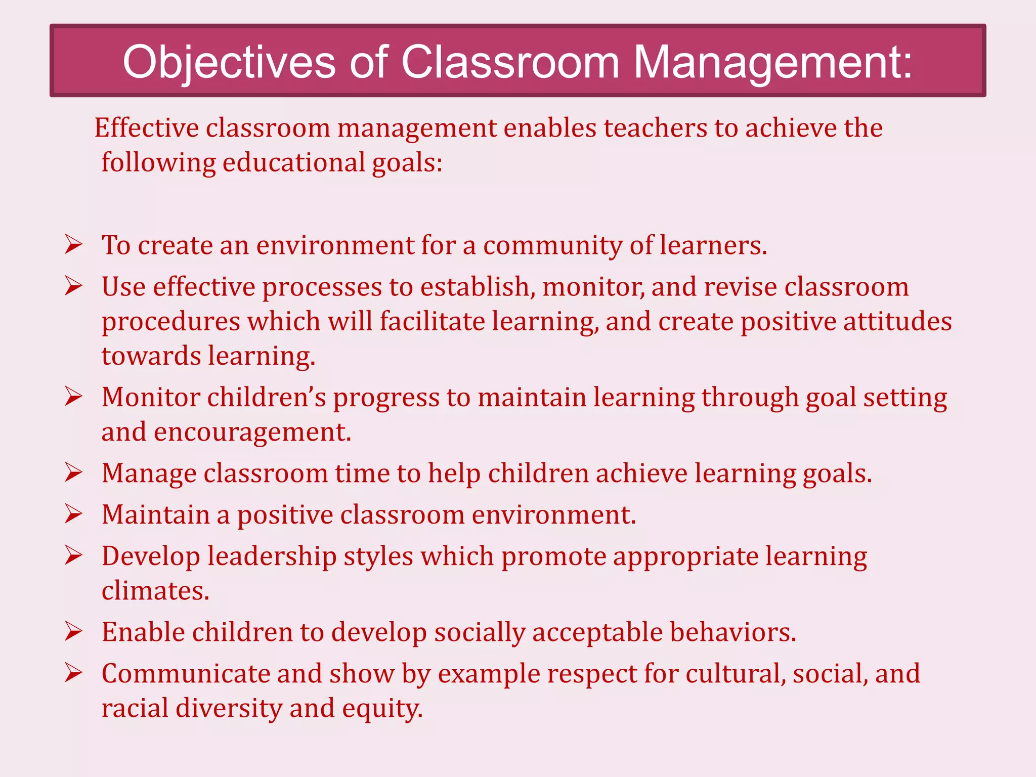 Teacher and classroom management | PPTX