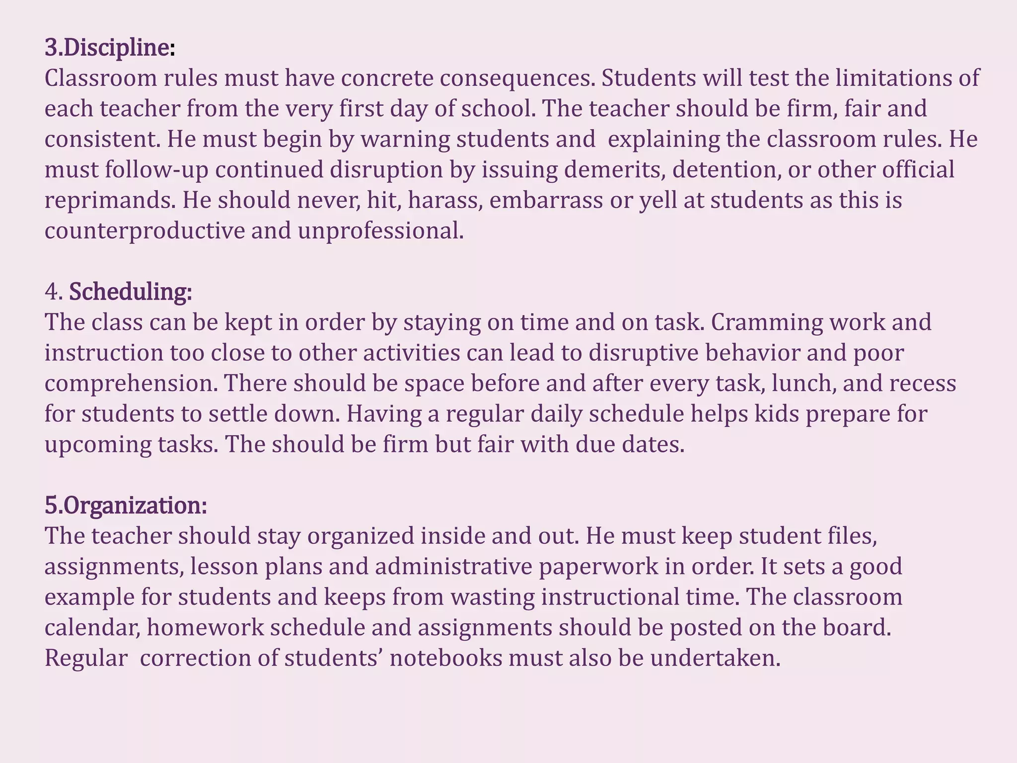 Teacher and classroom management | PPTX