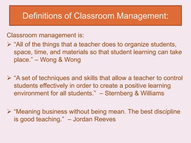 Teacher and classroom management | PPTX
