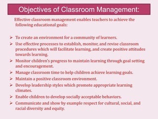 Teacher and classroom management | PPTX