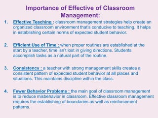 Teacher and classroom management | PPTX