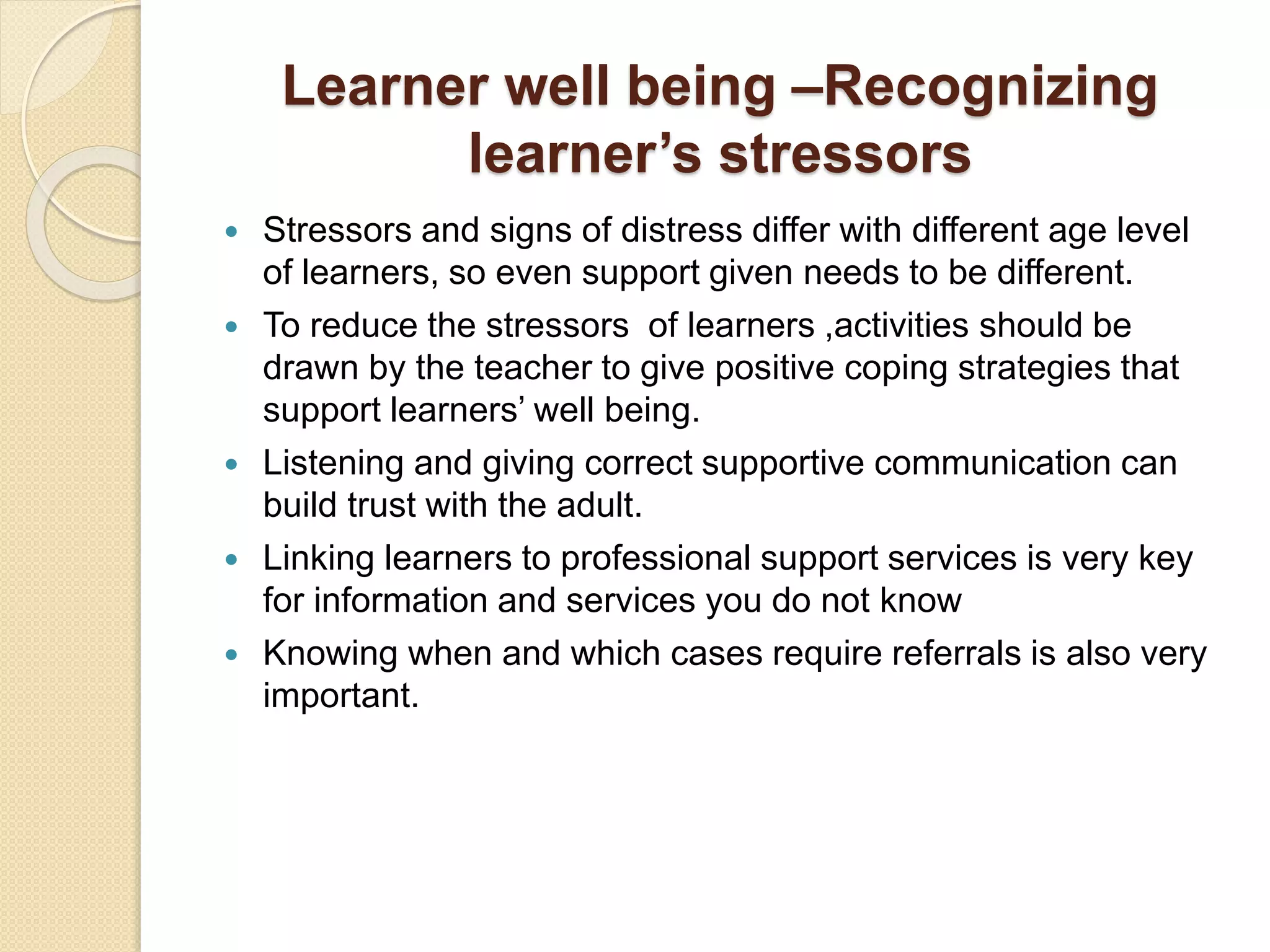 Teacher and Learner Well being in competence based learning | PPTX