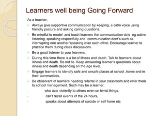 Teacher and Learner Well being in competence based learning | PPT