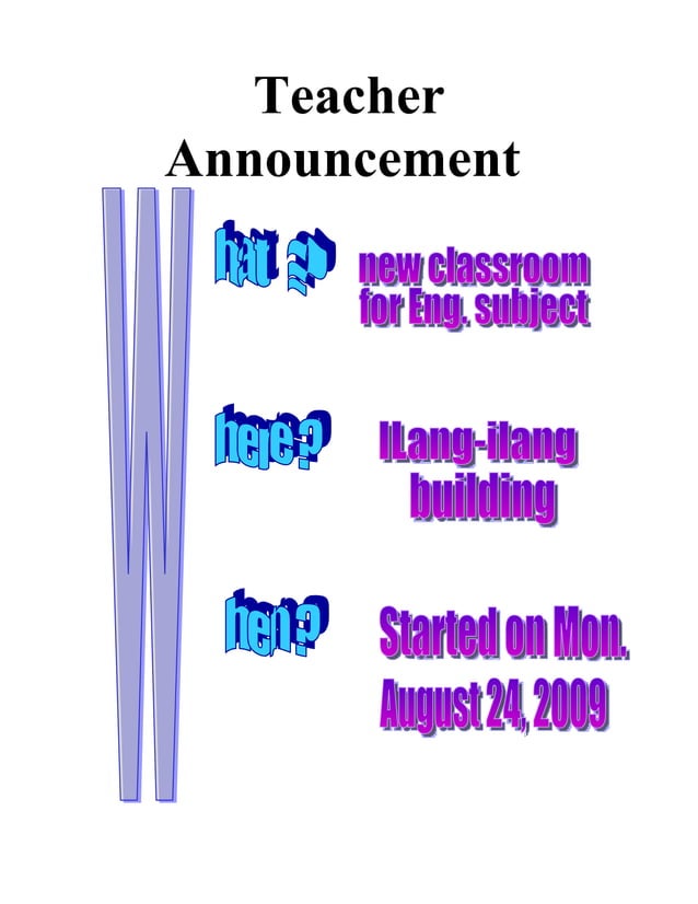 Teacher Announcement | DOC