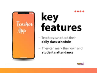 Teacher App- Class Schedule & Attendance Management App | PPT