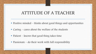 Teacher as an agent of change | PPTX