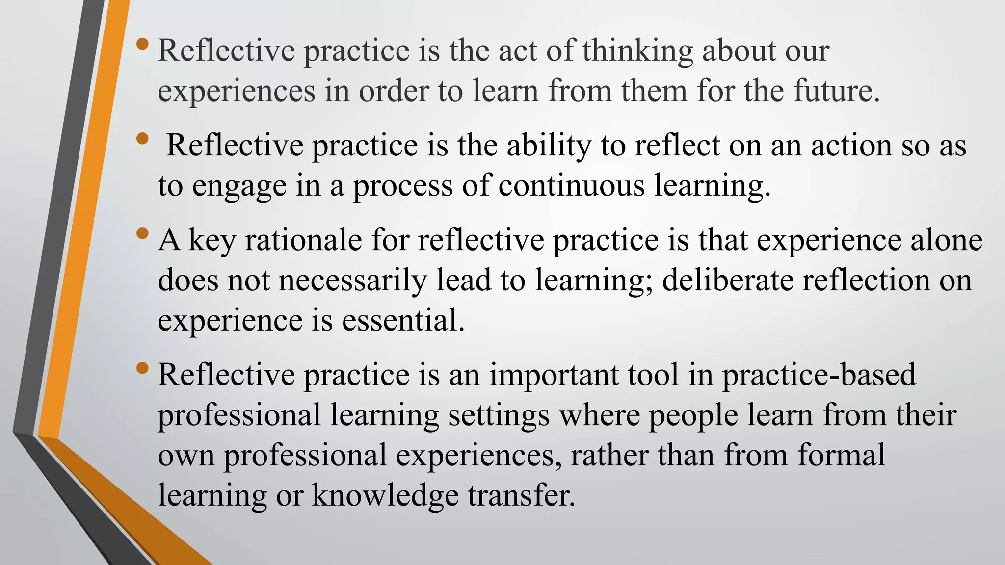 Teacher as a reflective practitioner | PPTX