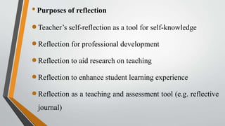 Teacher as a reflective practitioner | PPTX
