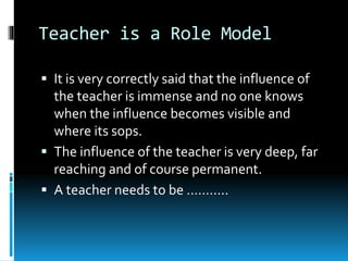 Teacher as a role model | PPTX
