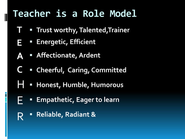 Teacher as a role model | PPTX