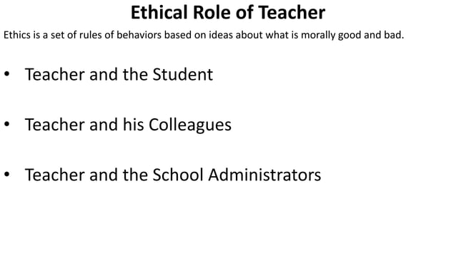 Teacher as a role model | PPTX