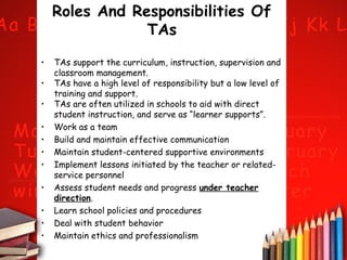 Teacher assistants term 4 presentation | PPT