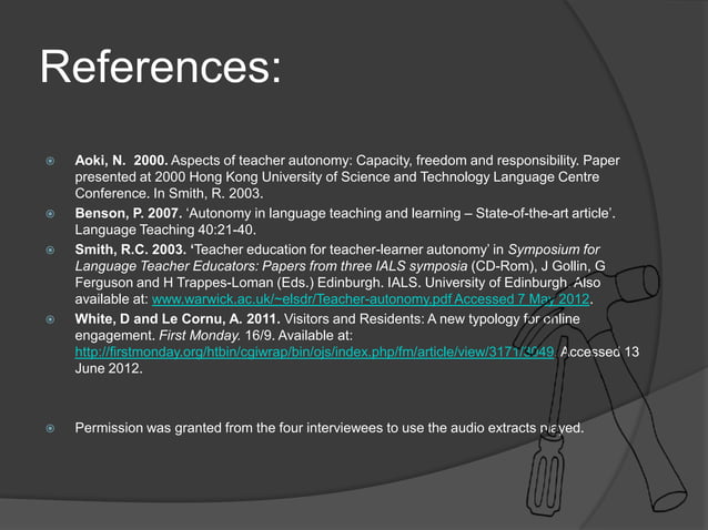 Teacher Autonomy in Learning ICT/Web Tools | PPTX