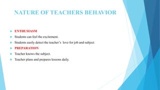 Teacher Behavior Self Study | PPTX