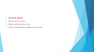 Teacher Behavior Self Study | PPTX