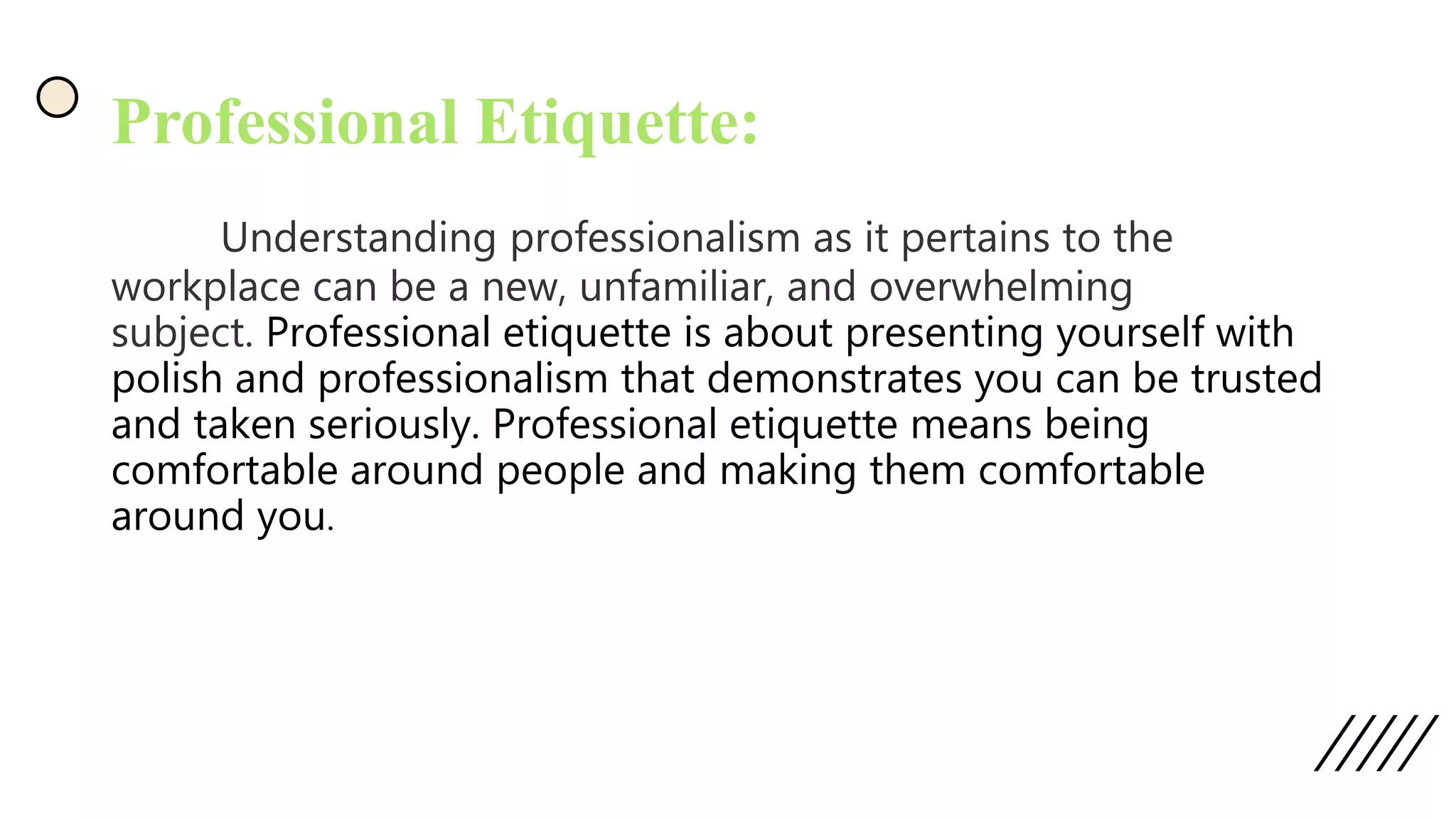 Professional Etiquette | PPTX