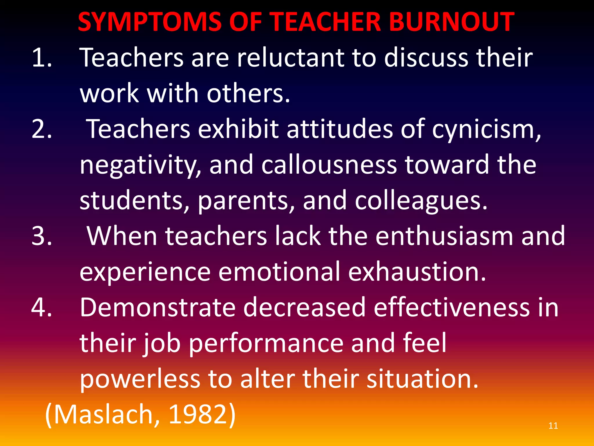 Teacher Burnout powerpoint | PPTX