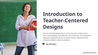 Curriculum development - Teacher centred designs.pptx