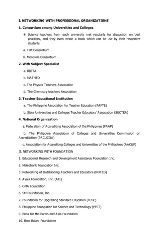 Teacher Competence: Linkages and Networking with organization | DOCX