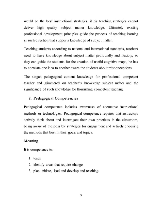 Teacher competencies, assignment | DOCX