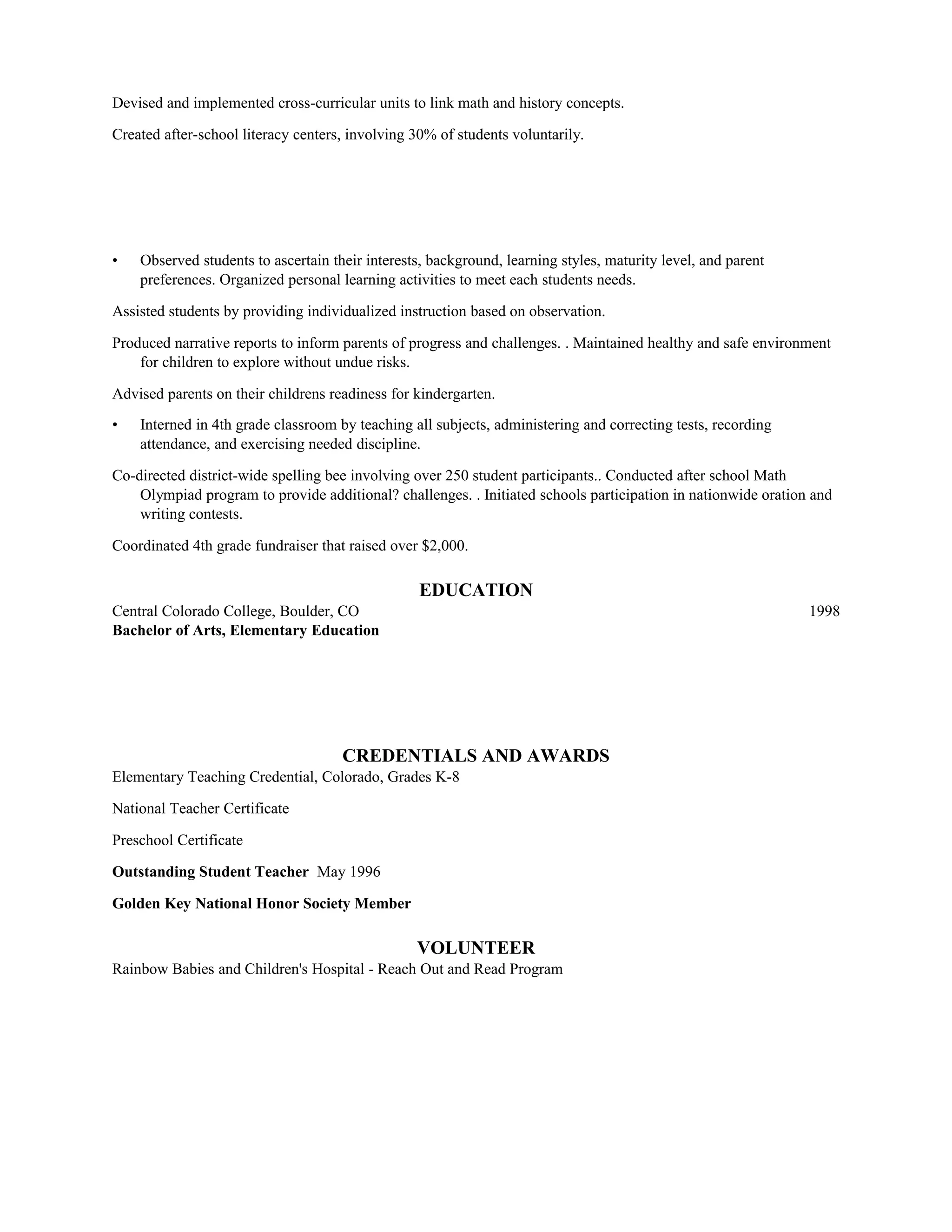 Teacher cv template | DOC