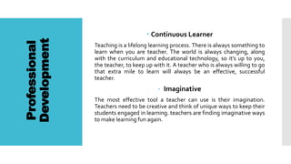 Teacher Development & Engagement Framework | PPTX