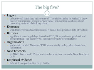 Teacher Development Hub @ Lebone II College in South Africa | PDF