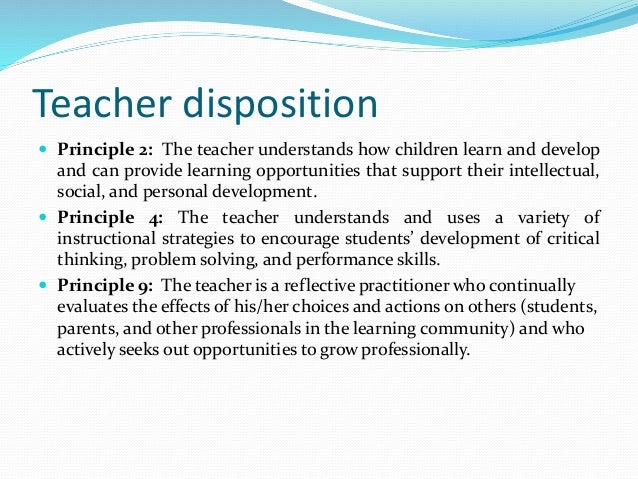 Teacher disposition