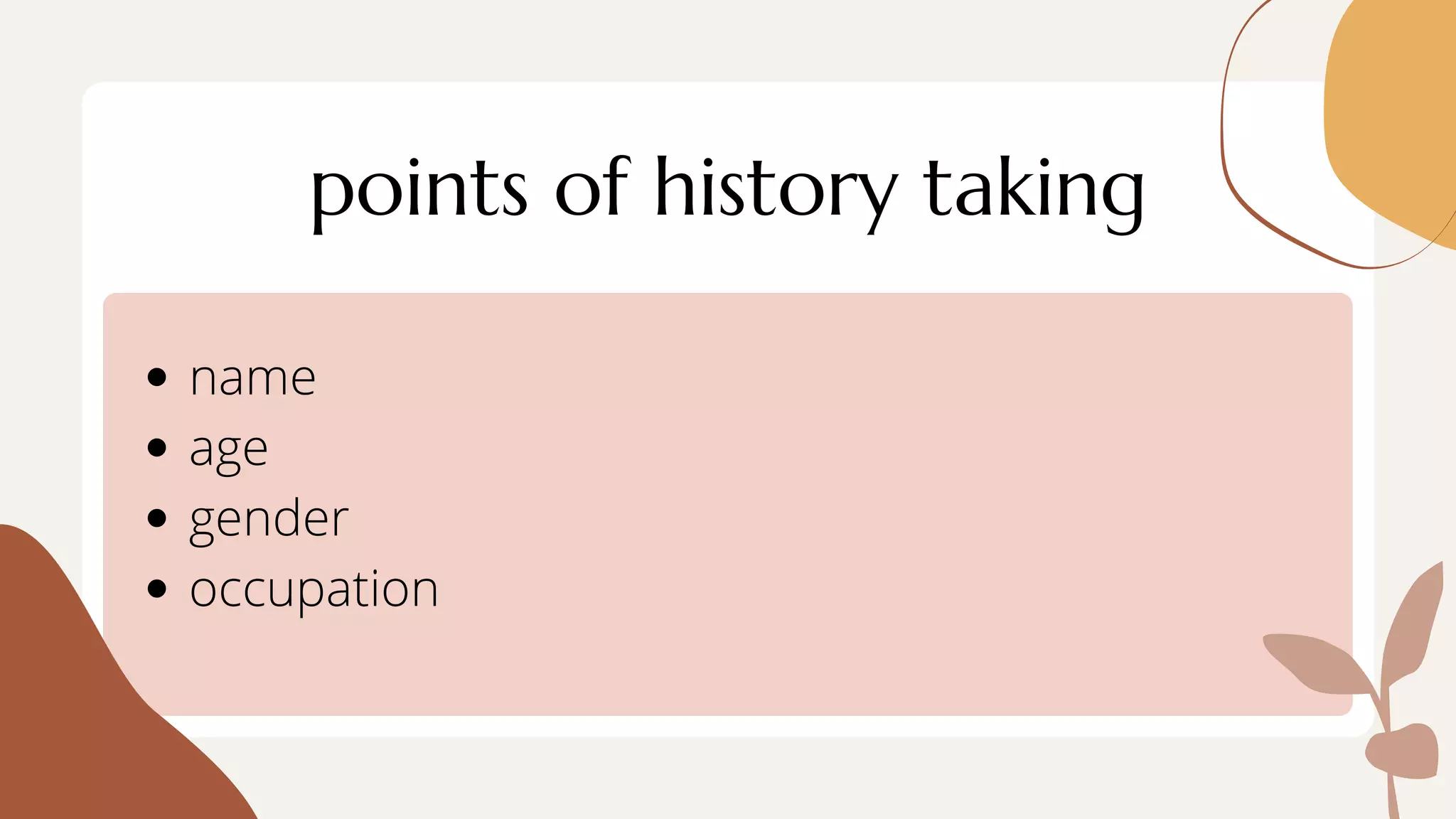 basic history taking | PPT