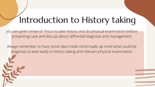 basic history taking | PPT