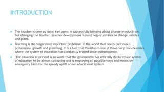 TEACHER EDUCATION - STRUCTURE AND CURRICULUM OF TEACHER EDUCATION ...