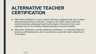 Teacher education in usa | PPTX