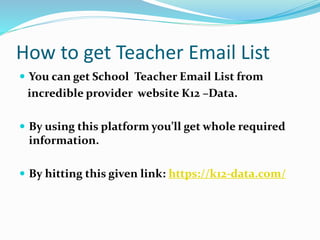 Teacher email | PPTX