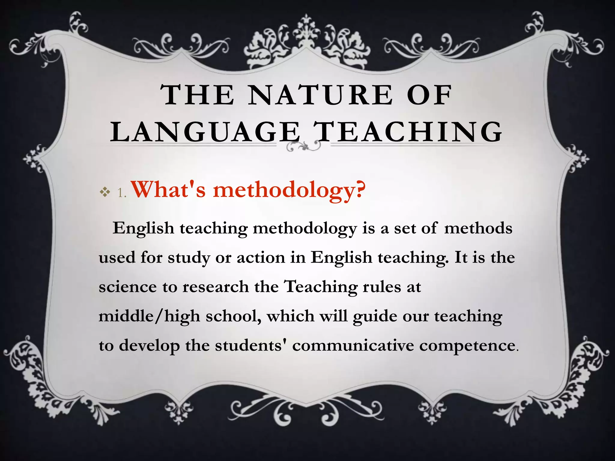 ENGLISH TEACHING METHODOLOGY (EFL) | PPTX