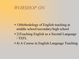 ENGLISH TEACHING METHODOLOGY (EFL) | PPT