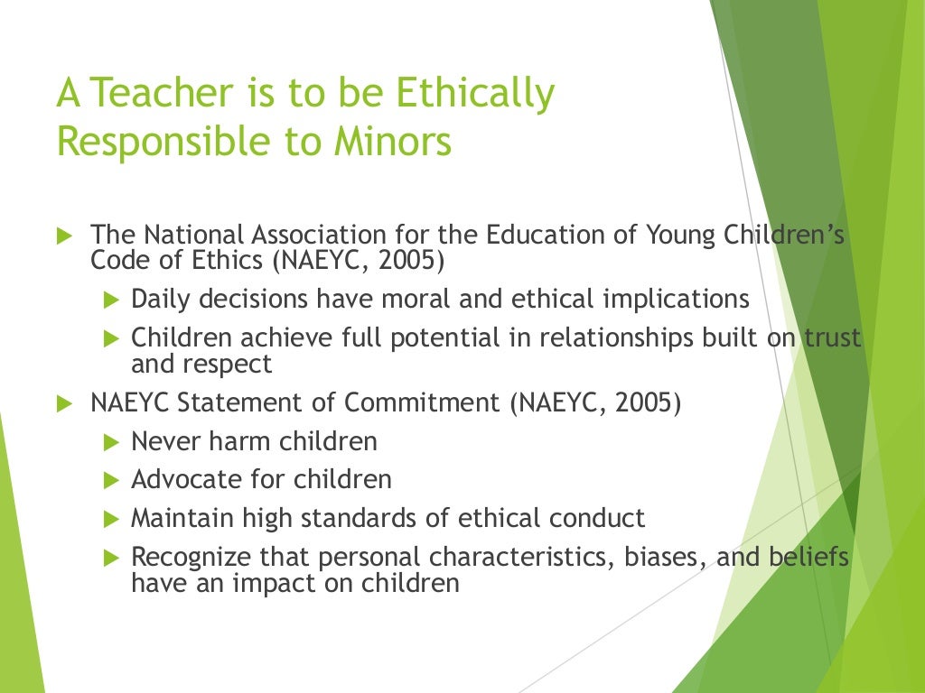 Teacher ethics and responsibilities draft