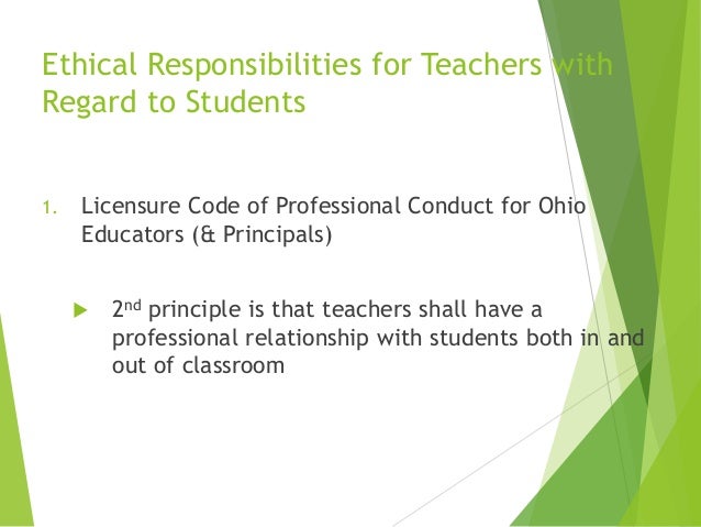 Teacher ethics and responsibilities draft