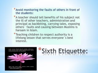 Teacher etiquette | PPTX