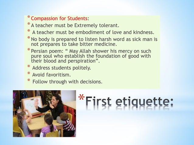 Teacher etiquette | PPTX