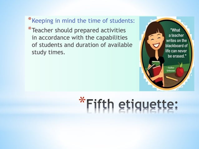 Teacher etiquette | PPTX