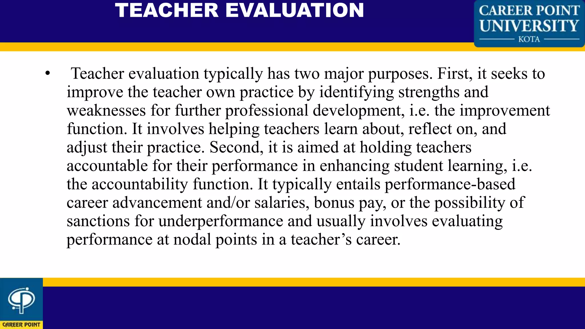 Teacher evaluation | PPTX