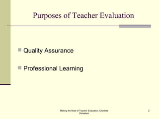 Teacher evaluation short introduction | PPT | Professional School ...